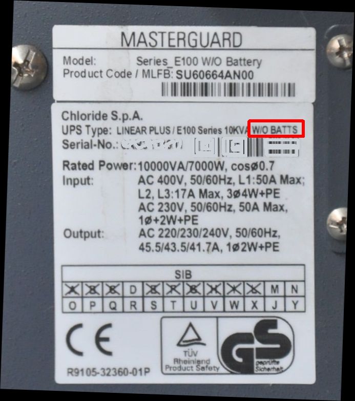 Ersatzakku für Masterguard Chloride Linear Plus EI 100-T und EI 100-19 ...